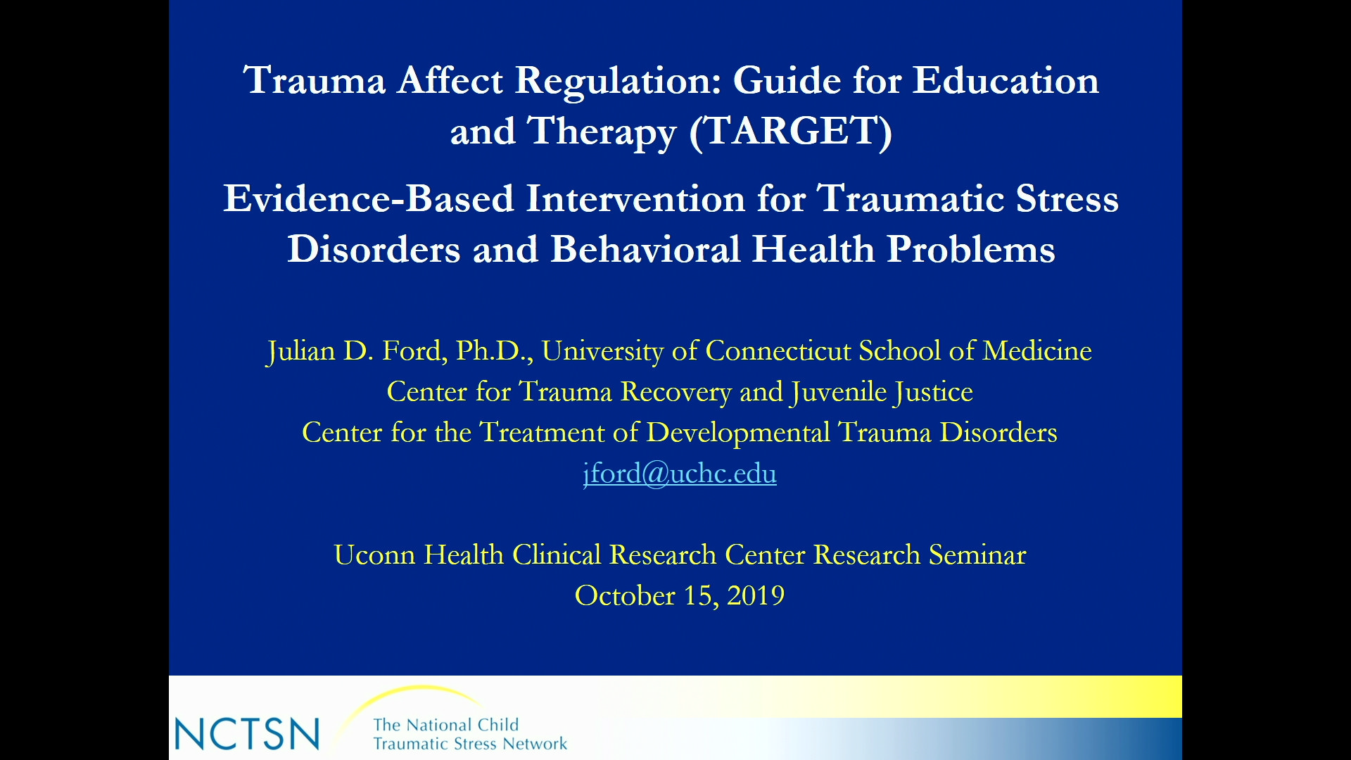 Trauma Affect Regulation: Guide for Education and Therapy (TARGET ...
