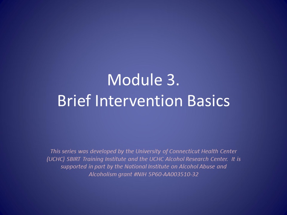 Module 3- ASSIST training